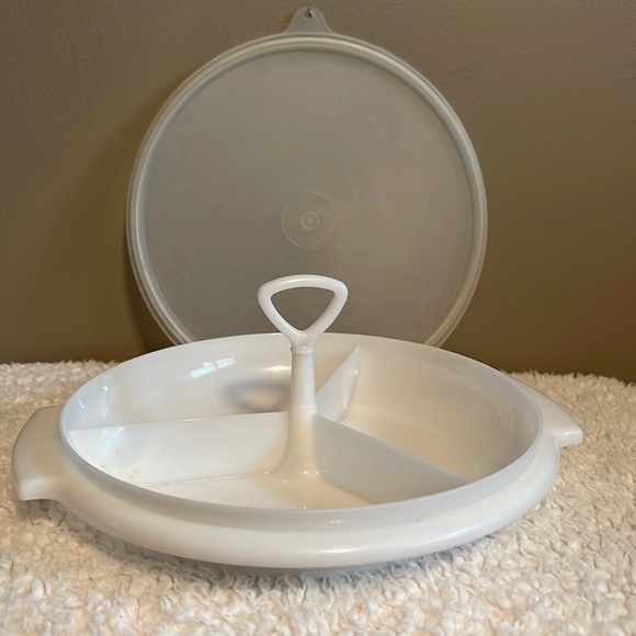 Tupperware | Kitchen | Vintage Small Tupperware Lidded Divided Dish ...
